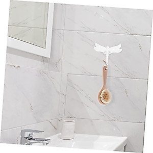 Cabilock 1 Set Dragonfly Hook Jacket Hooks Wall Mount Hooks Things Dragonfly Wall Art Key Hooks Home Storage Hooks Towel Rack Robe Hook Hanger Cute Wrought Iron White
