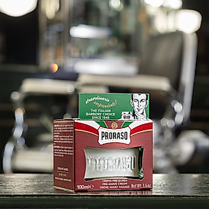 Proraso Pre-Shave Conditioning Cream for Men, Moisturizing and Nourishing for Coarse Beards with Sandalwood Oil, 3.6 oz