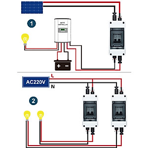 DIHOOL 20 Amp dc Circuit Breaker with Electrical pv Disconnect Box for Solar Panels, Solar Disconnect Switch Outdoor