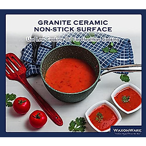 Emerald 2.5 Quart Saucepan with Lid, Ultra Nonstick Sauce Pan, Small Pot with Lid, NonToxic Ceramic Nonstick Saucepan,Small Sauce Pot, Cooking Pot, Dishwasher Safe Sauce Pan, Small Pots for Cooking