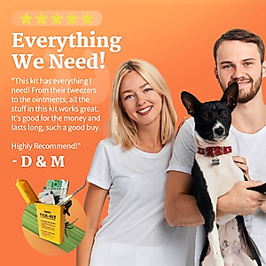 TickEase Tick Kit, Tick Removal Kit for Humans & Pets, First Aid Tick Removal Kit Tick Tweezers, Magnifier, Tick Testing Instructions, Antibiotic Ointment Packets, & More