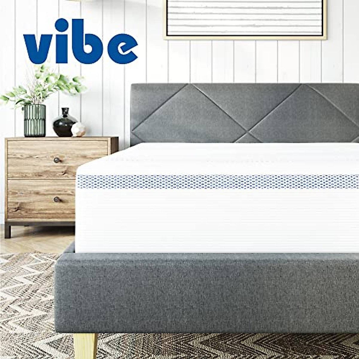 Vibe Gel Memory Foam 12-Inch Mattress | CertiPUR-US Certified | Bed-in-a-Box, Full