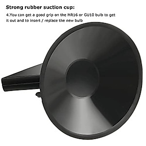 Mudder 3 Pieces Light Bulb Suction Cup Removal Tool GU10 MR16 Lamp Changer Head NRS90-N20 Suction Cup Light Bulb Remover for Halogen Bulb Mini Track Lights Remove