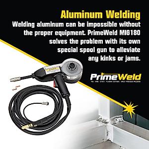 PrimeWeld MIG180 Mig Welder, 180 Amp Wire Feed Welding Machine With Dual Voltage 220v, 110v