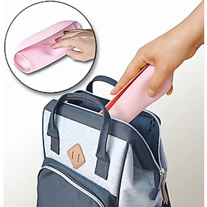 YMCF Products 2-Pack Waterproof Silicone Baby Bib Lightweight Comfortable Easy-Wipe Clean (Lilac/Plum)