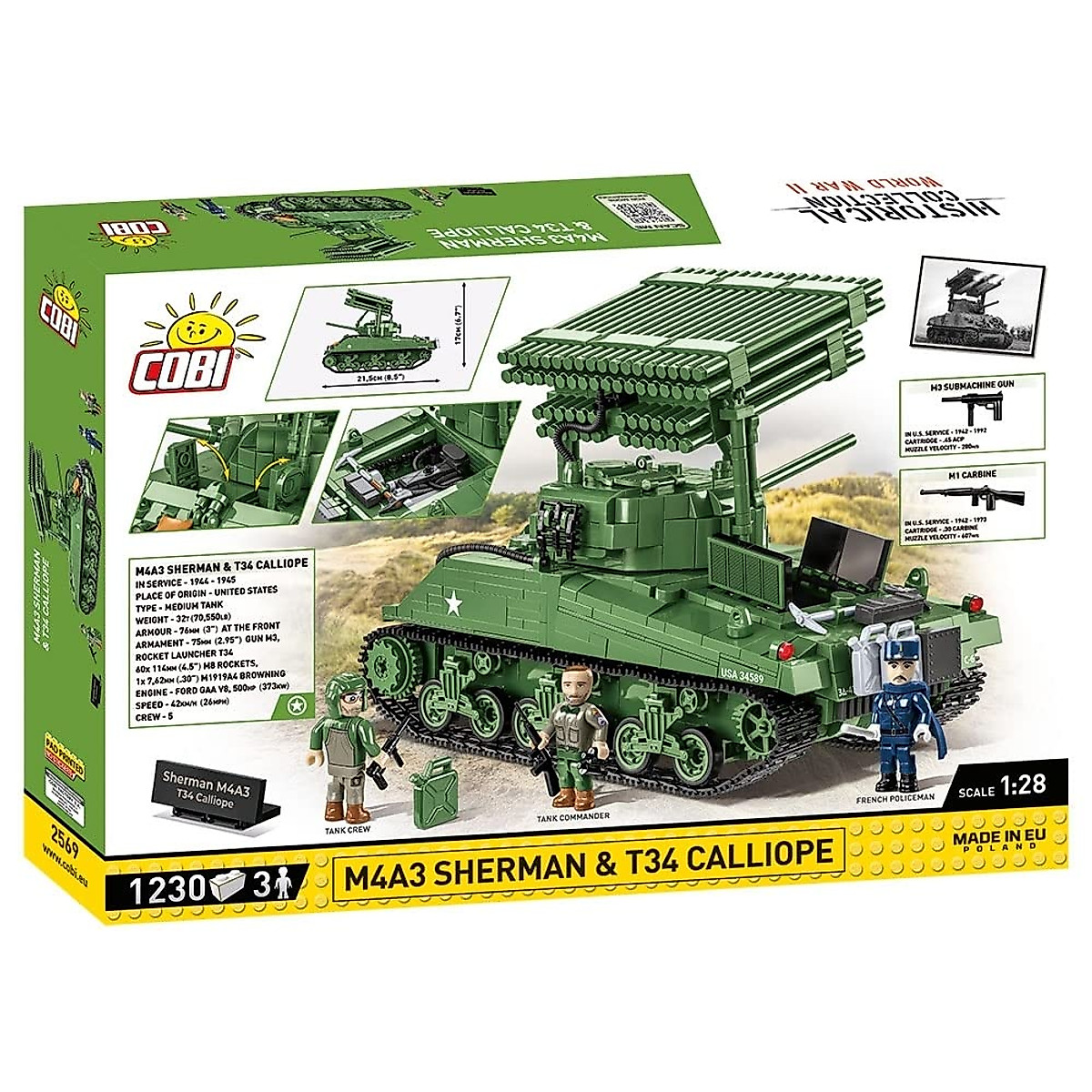 BRICKCOMPLETE COBI Set of 2: 2569 M4A3 Sherman & T34 Calliope - Executive Editon & 2562 Panzer III AUSF.J