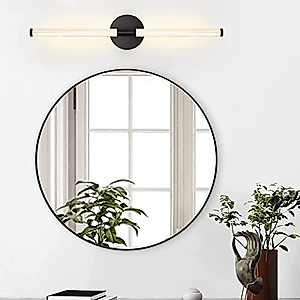Black LED Bathroom Vanity Lights, Modern 4000k Bathroom Light Fixtures Over Mirror, 16W 23.6in Vanity Lighting Fixtures with 360° luminous, Wall Sconces Lighting for Bathroom, Mirror, Living Room