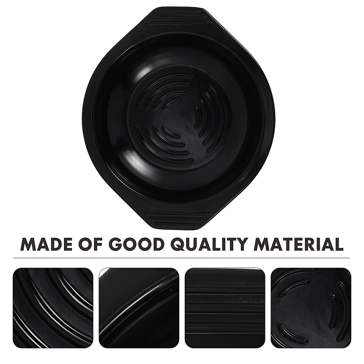 Hemoton Stone Bowl Trivet Bibimbap Bowl Tray Melamine Hot Pot Holder Mats for Korean Dolsot Soup Bowl Heat Resistant Pads Black