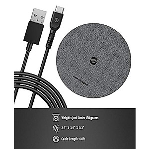 Encased Wireless Charger Pad for Samsung Models (Quick Charge 3.0) Galaxy Note/ S10 / S20 Plus / S21 / S22 / S23 Ultra (Fast Charging Qi Enabled) Non-Slip, Case Compatible (Premium Metal Construction)