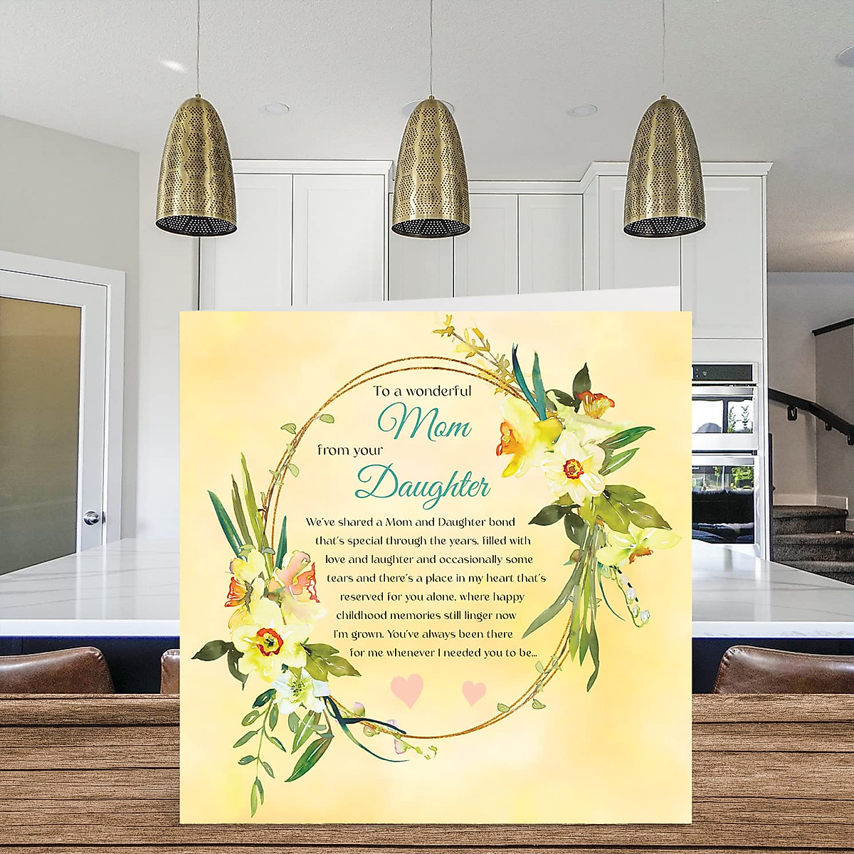 Stuff4 Traditional Birthday Card for Mom from Daughter, Beautiful Classic Floral Bouquet Mothers Day Card Gift for Mother, 5.7 x 5.7 Inch Seasonal Mommy Momma Mam Mammy Flower Gifts Greeting Cards