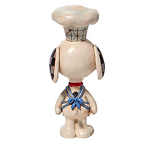 Enesco Jim Shore Peanuts Chef Snoopy Miniature Figurine, 4 Inch, Multicolor