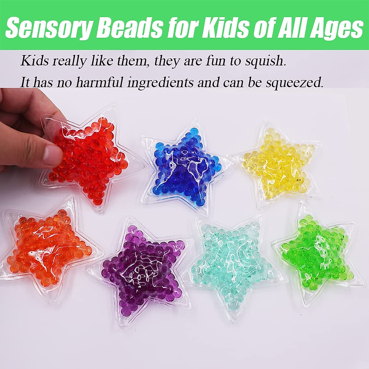 Boo Boo Ice Pack, Kids Cold Packs for Wisdom Teethache Fever, Gel Ice Pack for Bump and Bruises Injuries Pain Relief - Cold Compress for Headache (7 Star)