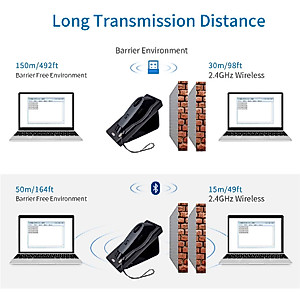 Bluetooth Wireless Barcode Scanner with Stand Handheld Portable USB Bar-Code Reader Scanner with Charging Base with Vibration Alert