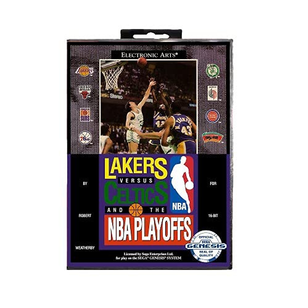 Lksya Lakers Versus Celtics And The NBA Playoffs 16 Bit MD Game Card With Retail Box For Sega Genesis & Mega Drive