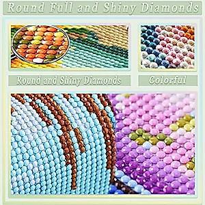 Adults Diamond Painting 5D Green Plants Diamond Painting Kits for Kids,DIY Diamond Dots Diamond Art with Round Full Dril Diamonds Diamond Art Gem Painting Crafts for Home Wall Decor Gift-12X16in