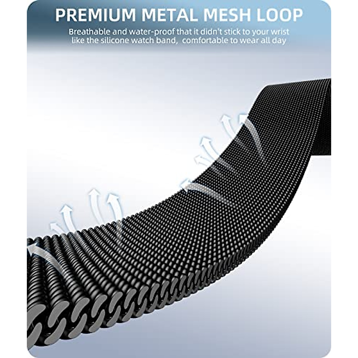 Zedoli No Gap Metal Bands Compatible with Samsung Galaxy Watch 6 band/Watch 5/Galaxy Watch 4 Band 40mm 44mm/Galaxy Watch 5 Pro Band 45mm/Watch 4 Classic Band/Watch 6 Classic Band 43mm 47mm Men Women