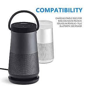 Charging Cradle Charger for Bose Soundlink Revolve, Charging Cradle Dock for Bose Soundlink Revolve/Soundlink Revolve+ (Series II) Revolve Plus Portable Speaker Charging Dock Replacement Charger Base