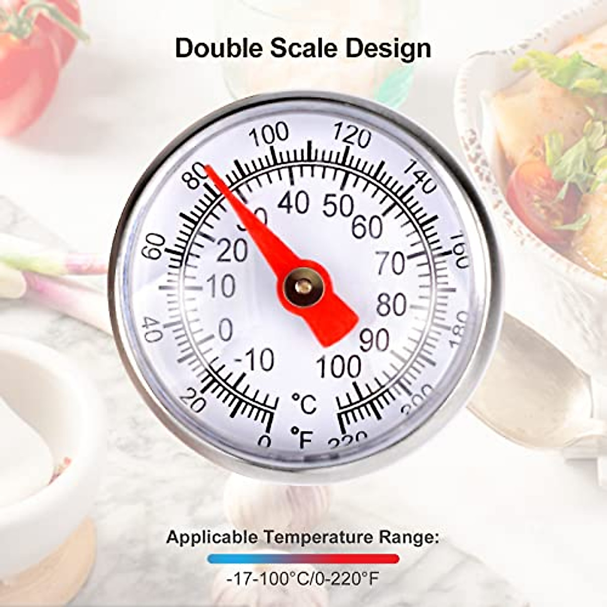 Instant Read Meat Thermometer for Grilling, Hawgiman Cooking Thermometer with 6IN Probe-Food Thermometer for Meat, Milk, Tea, Coffee, Drinks-Instant Read Thermometer
