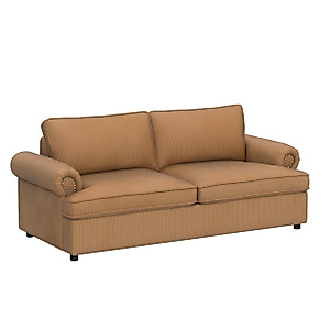 Container Furniture Direct Reversible Sleeper Sofa with Memory Foam Mattress, Comfortable and Durable Full Size Bed Couch for Living Rooms, Upholstered with Corduroy Fabric, 70" Wide, Ginger