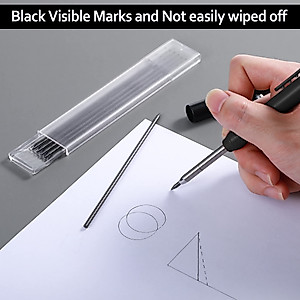 Hiboom 24 Pieces 2.8mm HB Refill for Carpenter Pencil, Study Long Lasting Pencil for Mechanical Pencil Woodworking Construction (Black)
