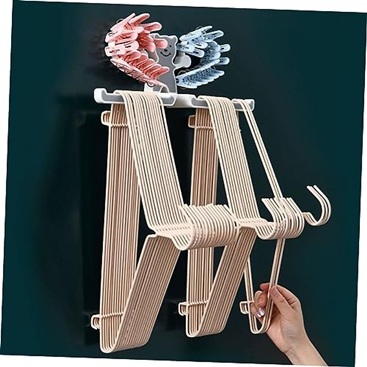 Cabilock 2pcs Hanger Storage Rack Wall Mount Towel Holder Towel Hangers Metal Organizer Shelf Wall Mounted Towel Bar Towel Rack Holder Toilet Towel Toilet Towel Stand Bath Towel Rack Porch