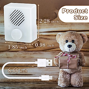 Enhon 960 Seconds Voice Recorder for Stuffed Animal with Volume Adjust, 16M Voice Sound Recorder for Bear Doll Audio Manual Message USB Voice Recoder Device Gift for Halloween Christmas