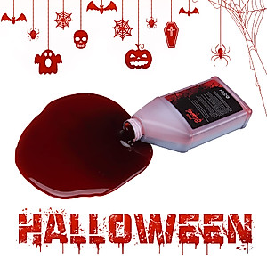 16 oz Pint of Blood, Fake Blood Halloween Vampire Blood Bottle for Halloween Makeup & Dress Up