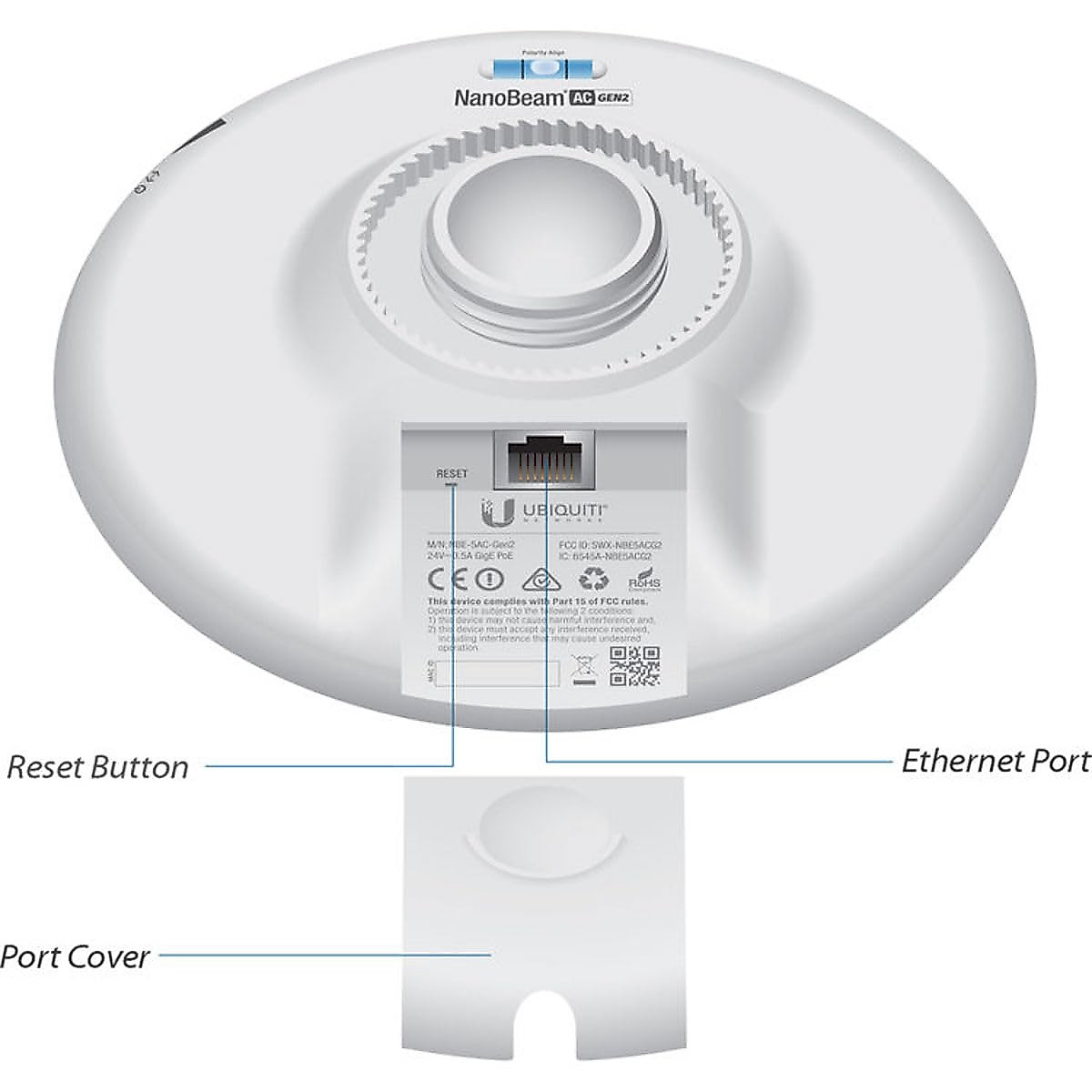 Ubiquiti NanoBeam ac Gen2 High-Performance airMAX ac Bridge (NBE-5AC-Gen2-US)