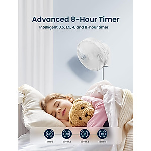 10 Inch Wall Mount Oscillating Fan with Remote and Timer, Small Bedroom RV Fan with 4 Speeds, Quiet Operation,90°Oscillation, Adjustable Tilt,5.92 ft Wire, Cooling Bathroom Wall Mounted Fans