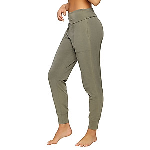 Felina | Organic Cotton Stretch Fold-Waist Joggers (Slate, Small)