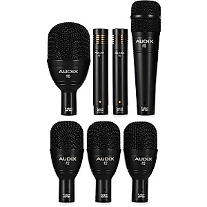 Audix FP7 Fusion Series 7-piece Drum Mic Kit for Kick, Snare, Toms, and Overheads with Travel Case - Black