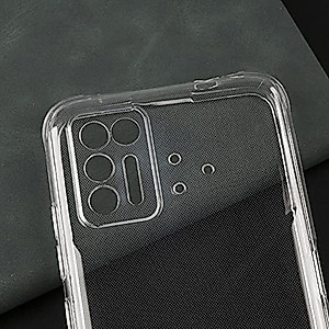 Ytaland for Umidigi Bison GT Case, with 2 x Tempered Glass Screen Protector. (3 in 1) Crystal Clear Silicone Shockproof TPU Bumper Protective Phone Case Cover