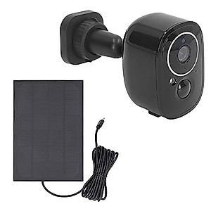 Outdoor Security Camera, Solar Camera PIR Human Detection HD Night 2 Way Voice Call 3MP IP66 Waterproof WiFi Wireless 5200mAh Battery for Backyard