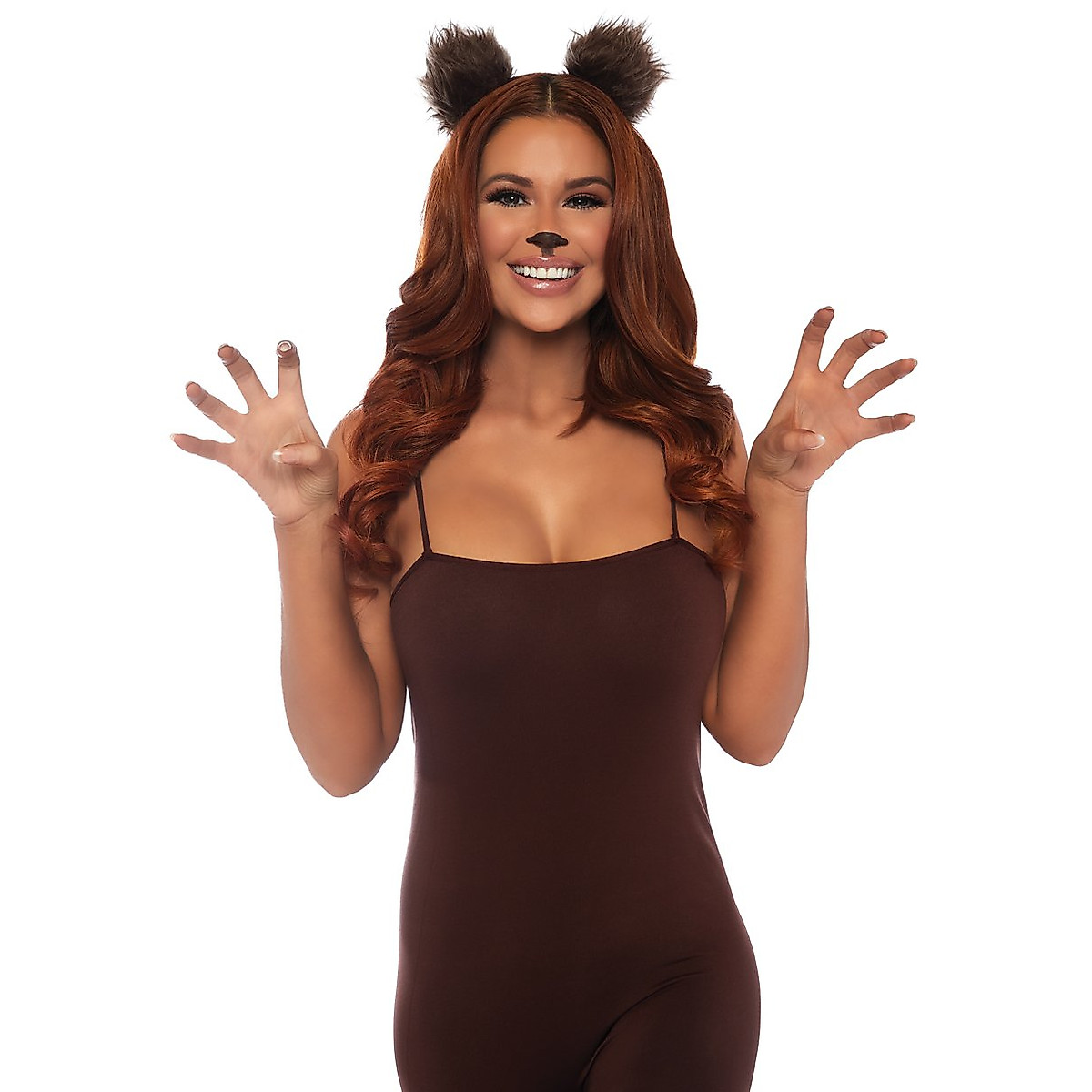 Leg Avenue Bear Ear Headband, Brown