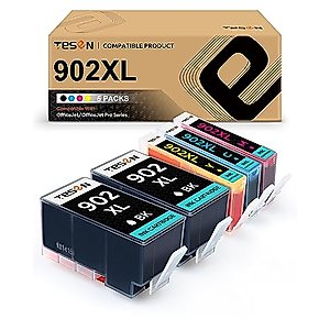 TESEN Compatible 902XL Ink Cartridge Replacement for HP 902XL 902 to use with HP OfficeJet 6950 6958 6960 6958 6968 6970 6979 All-in-One Printer (5 Pack Newest Version Color Set)