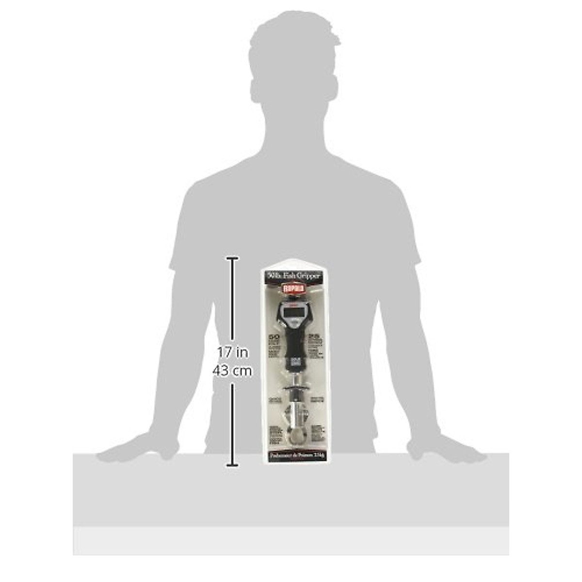 Rapala 227863 Digital Fish Gripper, Black/Silver