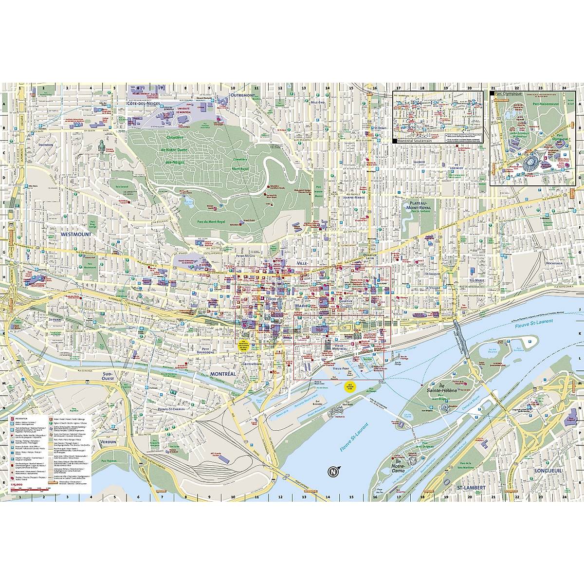 Montreal Map (National Geographic Destination City Map)