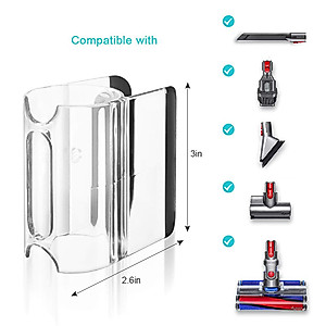 KEEPOW Accessory Holder Attachment Clip Compatible with Dyson V11 V10 V8 V7 Vacuum Cleaner with Roller Brush Key