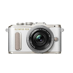 OLYMPUS Pen E-PL 8 EZ Double Zoom Kit [White][International Version, No Warranty]