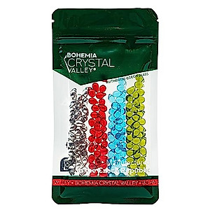 Teardrop Glass Beads for Jewelry Making Set - 120+ Bead Kit of 6x9mm Pendant Drop Beads in 4 Bright Distinct Colors: Blue, Red, Olive Green, Half Silver