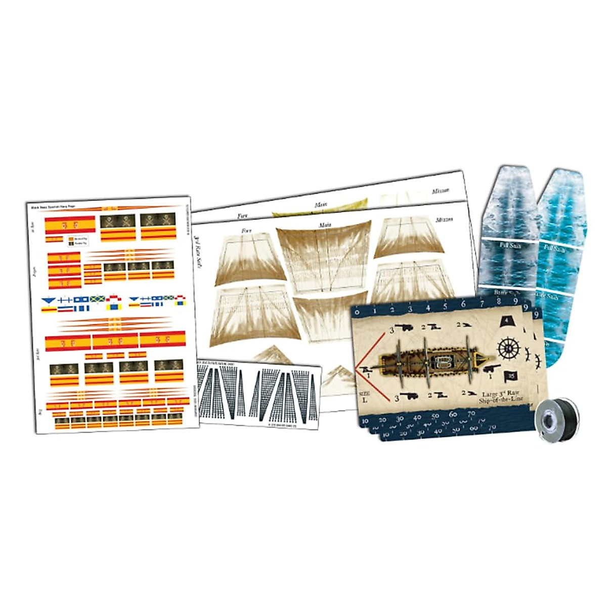 Warlord Black Seas The Age of Sail Spanish Navy 3rd Rates of Renown for Black Seas Table Top Ship Combat Battle War Game 792013002