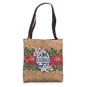 Guam Bags Chamorro Hibiscus Flower Guamanian Gifts Hafa Adai Tote Bag