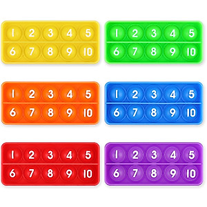 Aizweb Ten-Frame Counting Toys,Math Manipulative for Elementary,Number Math Games, Montessori Educational Toy for Preschool Kindergarten Classroom Learning Activities Kids 3 4 5 Year Old