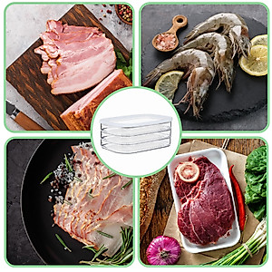 Niurewan Deli Meat Container for Fridge,Bacon Keeper With Lid for Refrigerator,Airtight Lunch Meat Stackable Storage Boxes for Cold Cuts,Salami,Deli,Lunch Meat,18.6oz