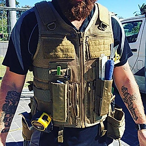 Atlas 46 AIMS Saratoga Tool Vest, Universal Chest Rig, Attach Pouches and Holsters - Berry Compliant - Made in the USA
