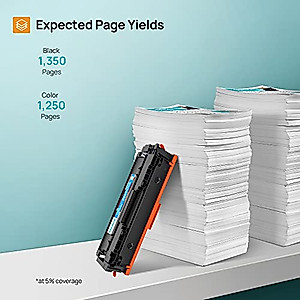 206A Toner Cartridge 4 Pack - Compatible 206A Toner Cartridge Replacement for HP 206A 206X W2110A (No Chip) Compatible with Color Laserjet Pro MFP M255dw MFP M283fdw MFP M283cdw M282nw Printer Toner