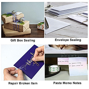 BOMEI PACK 14Rolls Crystal Clear Tape, Transparent Tape Refills for Dispenser, Crafters Tape for Gift Wrapping, Home, School Office Supplies, 3/4Inch x 1000 inch