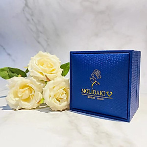 Molioaki 1 Carat (ctw) D-VVS1 moissanite engagement rings for women 10K Gold Rings moissanite rings-10K-12-