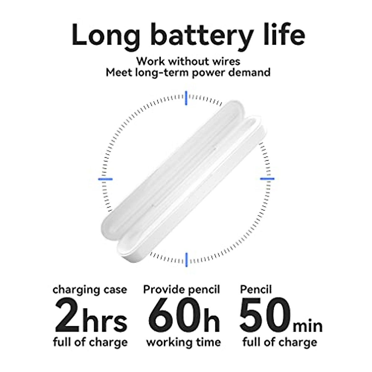 Charging Case for Apple Pencil 2nd Generation, Apple Pencil 2 Charger Dock Wireless Charger Case and Protective Case (White)