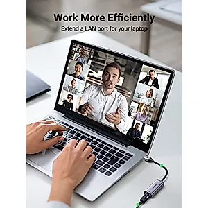 UGREEN USB to Ethernet Adapter USB 3.0 to 10 100 1000 Mbps Gigabit LAN Network Adapter RJ45 Internet Adapter Compatible with Nintendo Switch Laptop PC MacBook Surface XPS Raspberry Pi 4b, and More